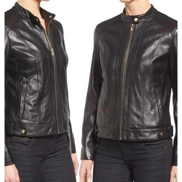 Cole Haan | Jackets & Coats | Cole Haan Signature Leather Leather ...